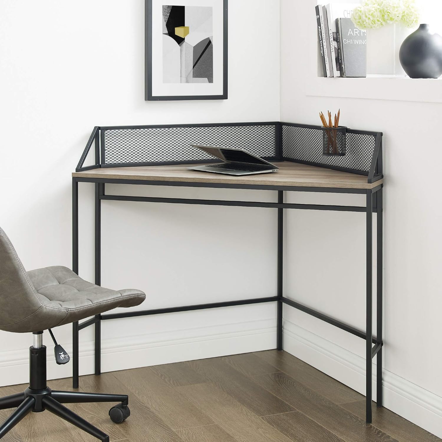 Eden Bridge Designs Corner Desk, MDF, 107 cm : Amazon.co.uk: Home & Kitchen