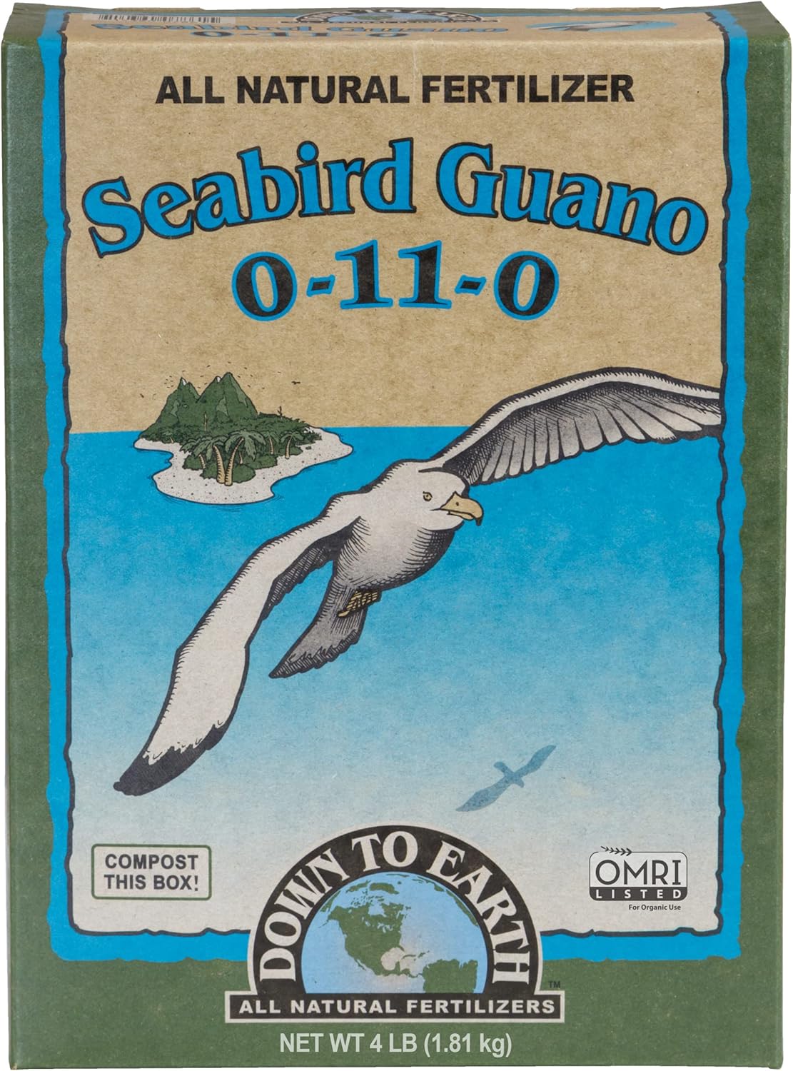 Amazon.com : Down To Earth Seabird Guano All Natural Fertilizer 0-11-0 ...