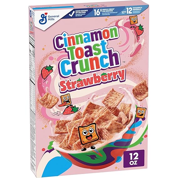 Amazon.com: Cinnamon Toast Crunch Breakfast Cereal, Crispy Strawberry ...