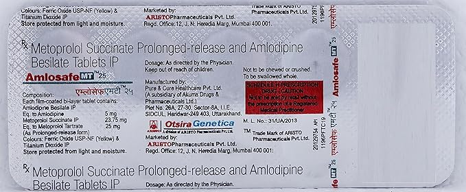 Amlosafe MT 25 Tablet 10's : Amazon.in: Health & Personal Care