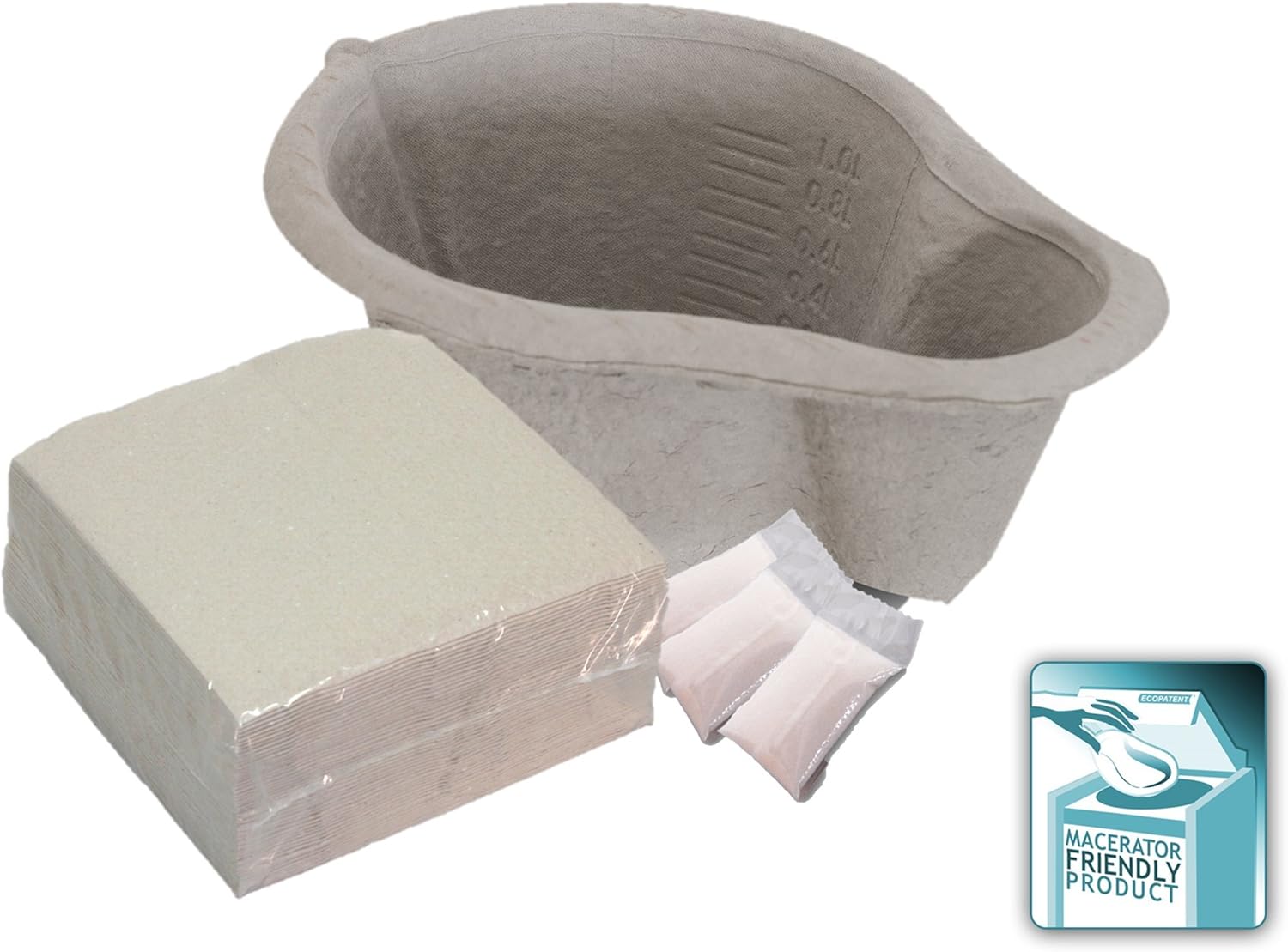 ECOPATENT® Recycled Paper Boat Urinal Women Container Set – EC66828 ...