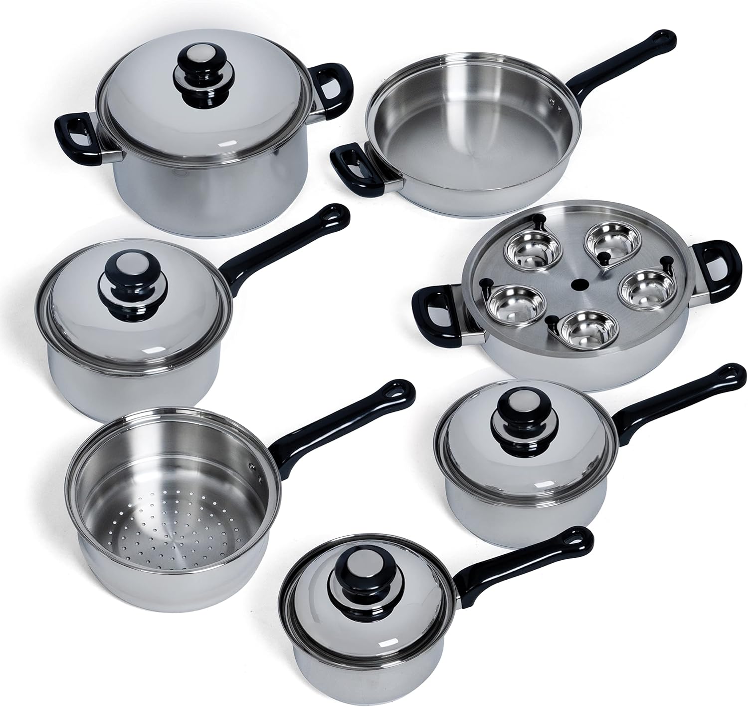 Maxam 17-Piece Waterless Cookware Set - Durable Nepal | Ubuy