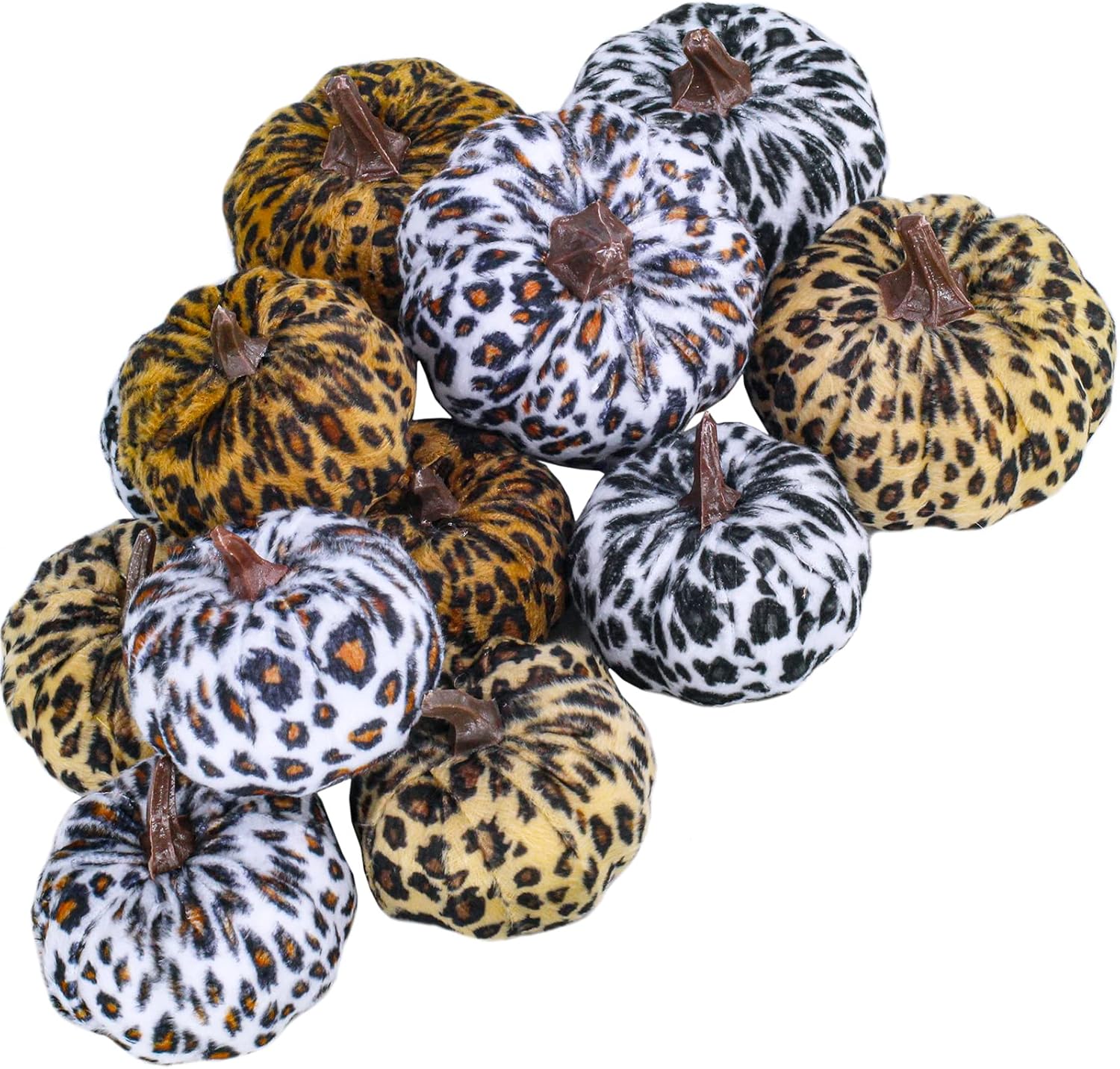Amazon.com: 12 Pcs Assorted Faux Small Leopard Print Pumpkins ...