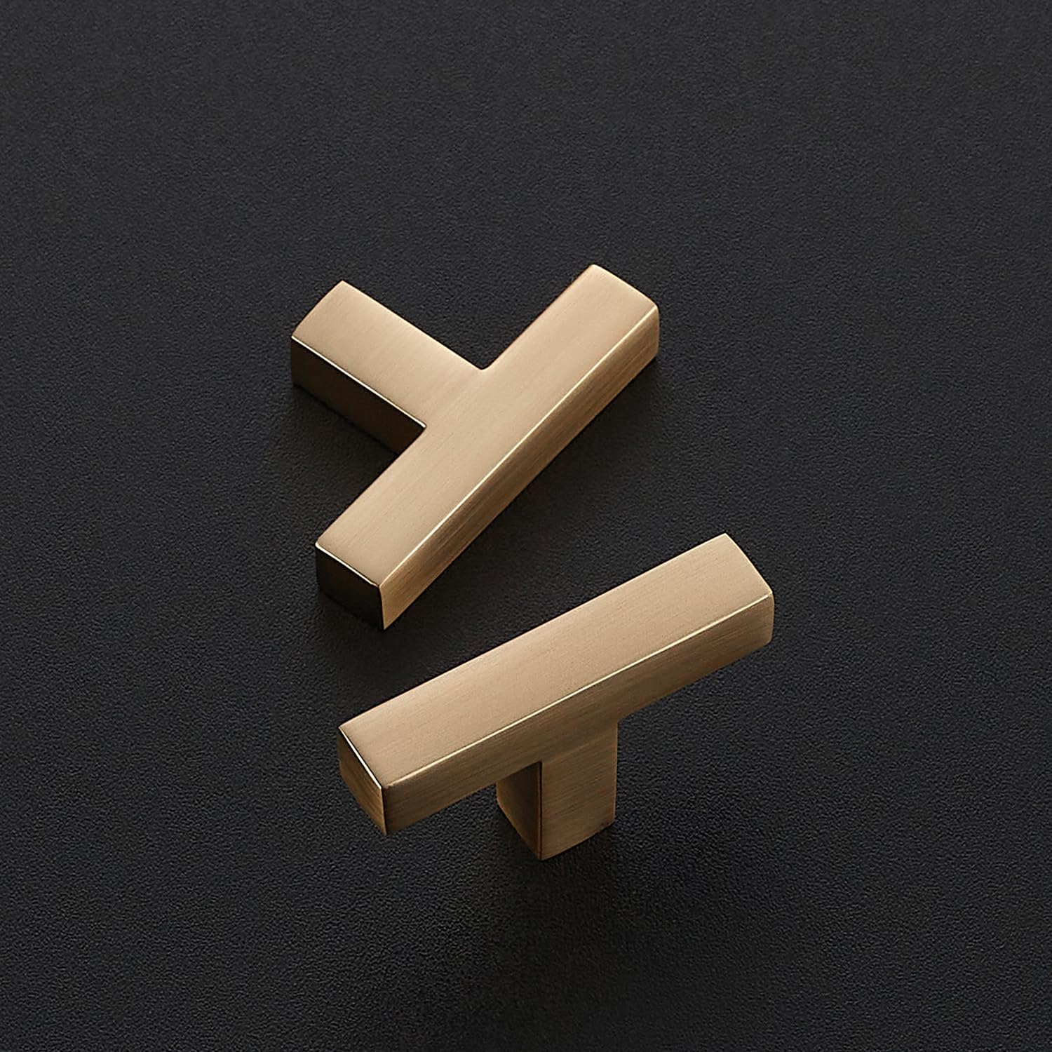 Snapklik.com : Cabinet Handles Solid Slim Champagne Bronze 10 Pack ...
