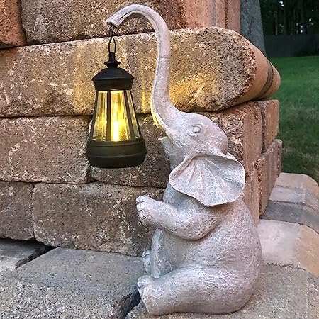 Amazon.com: DiliComing Outdoor Garden Elephant Gifts - 12 Inch ...
