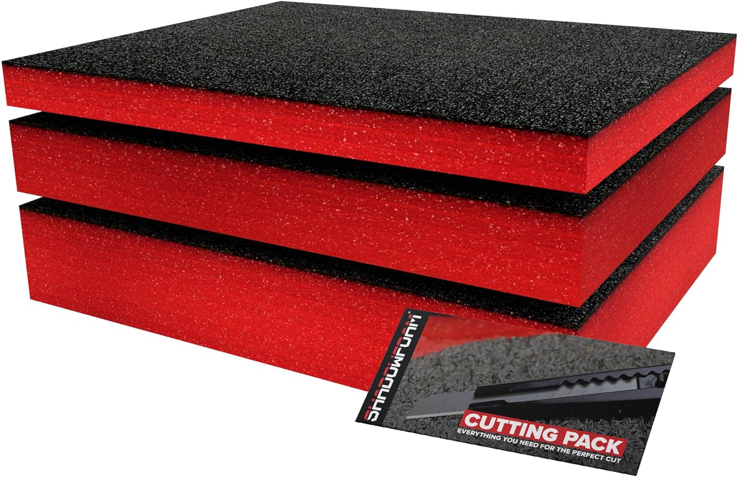 Shadow Foam Red Starter Kit 3pcs | Tool Box Foam Inserts - Foam Sheet ...
