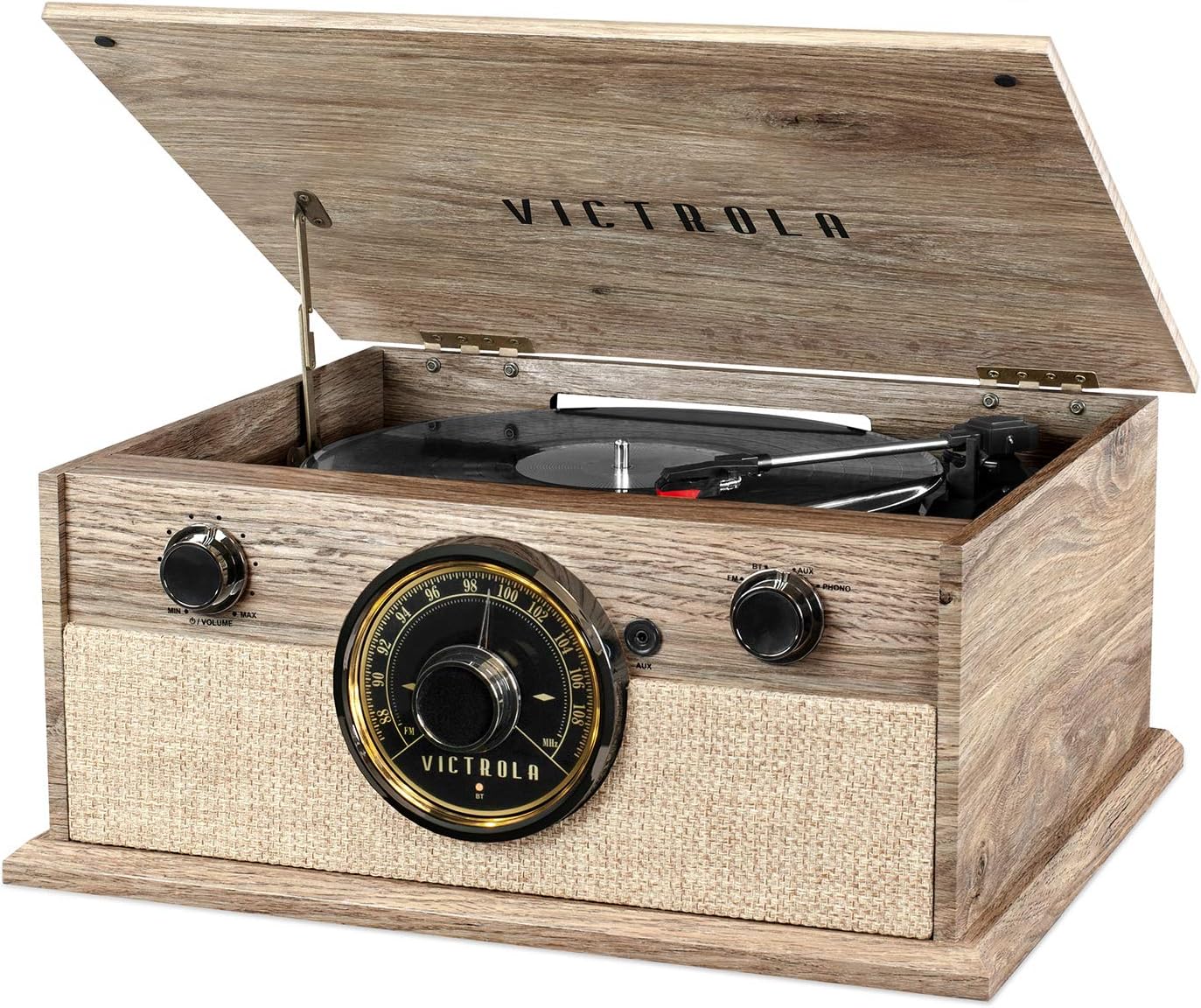 Amazon.com: Victrola 4-in-1 Cambridge Farmhouse Modern Bluetooth ...