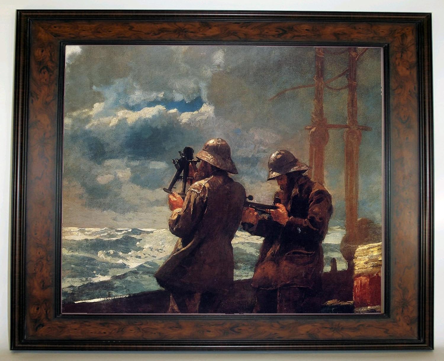 Amazon.com: HistoricArtGallery Winslow Homer Eight Bells - Walnut ...