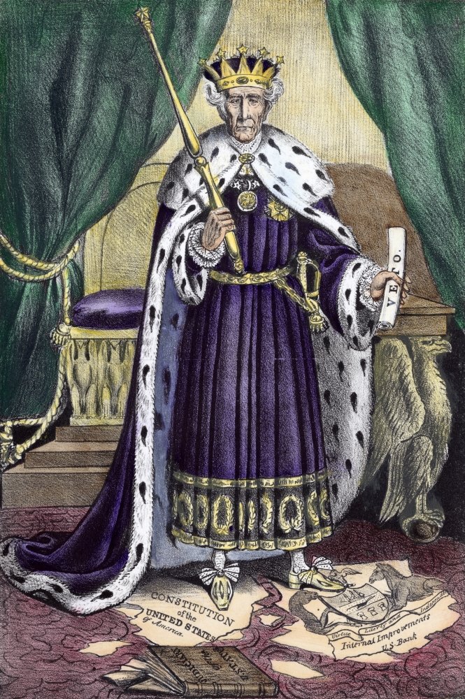 Amazon.com: Cartoon King Andrew 1833 Namerican Lithograph Cartoon ...