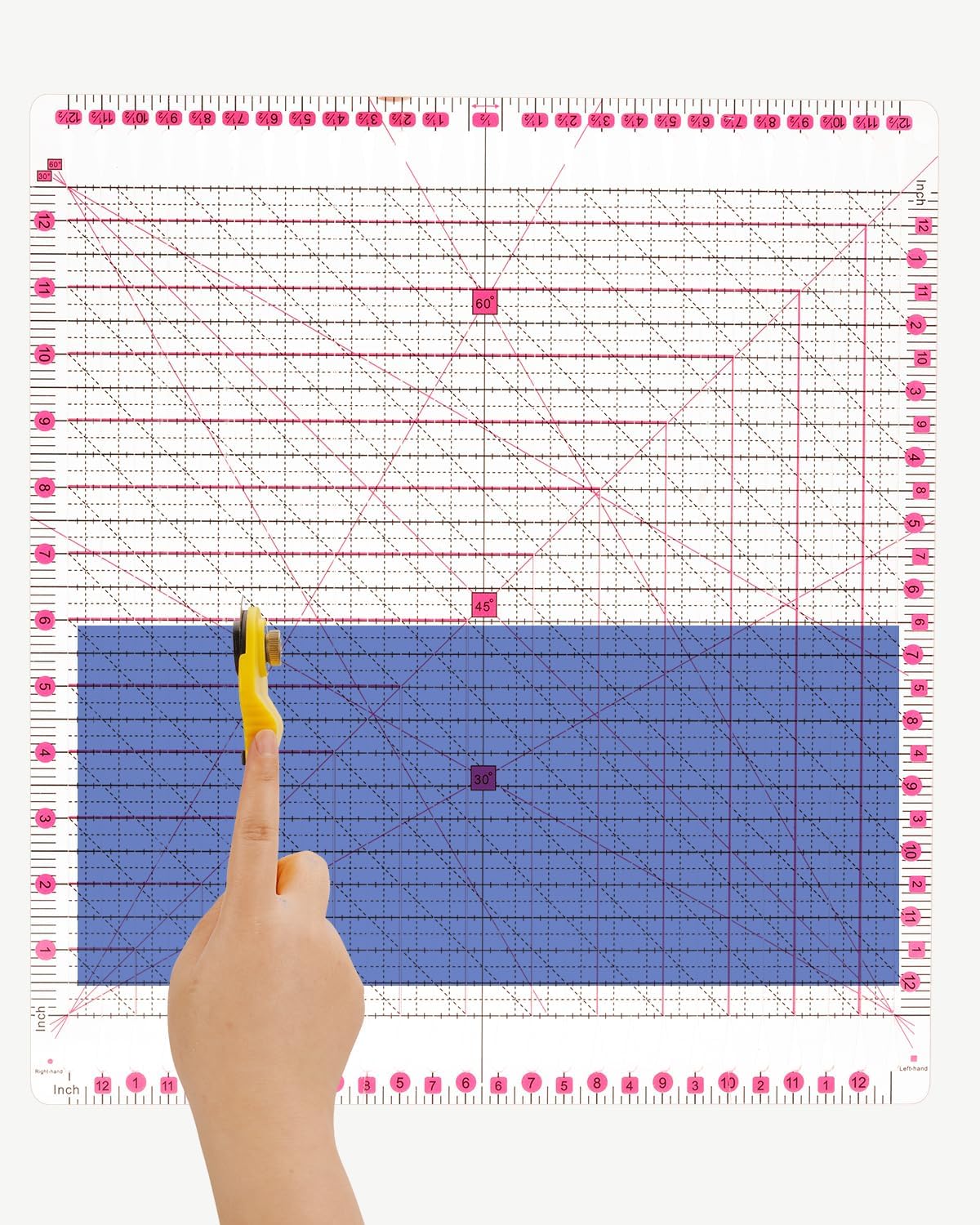 Amazon.com: Bondream 12.5 * 12.5"Quilting Ruler,Square Sewing Ruler ...