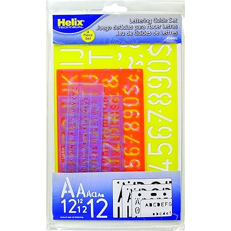 Helix Three Piece Stencil Set - Letters Numbers and Symbols (10mm 20mm ...