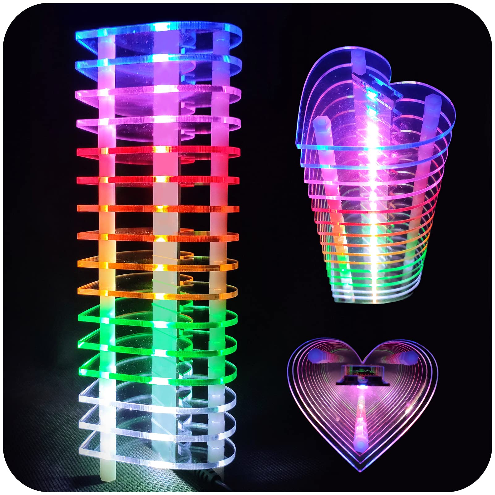 Buy iCubeSmart 16 LED Music Audio Spectrum Analyzer DIY Electronic Kits ...