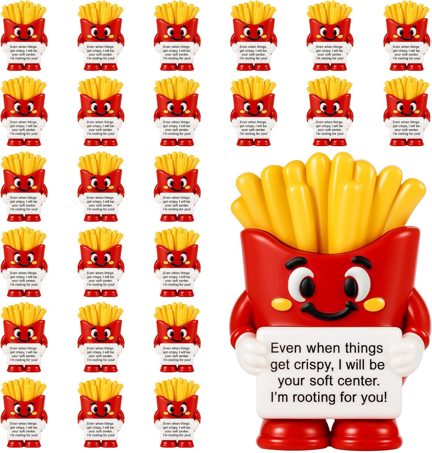 Amazon.com: Gejoy 25 Pcs Mini Rubber Fries Toys Positive Gifts Fries ...