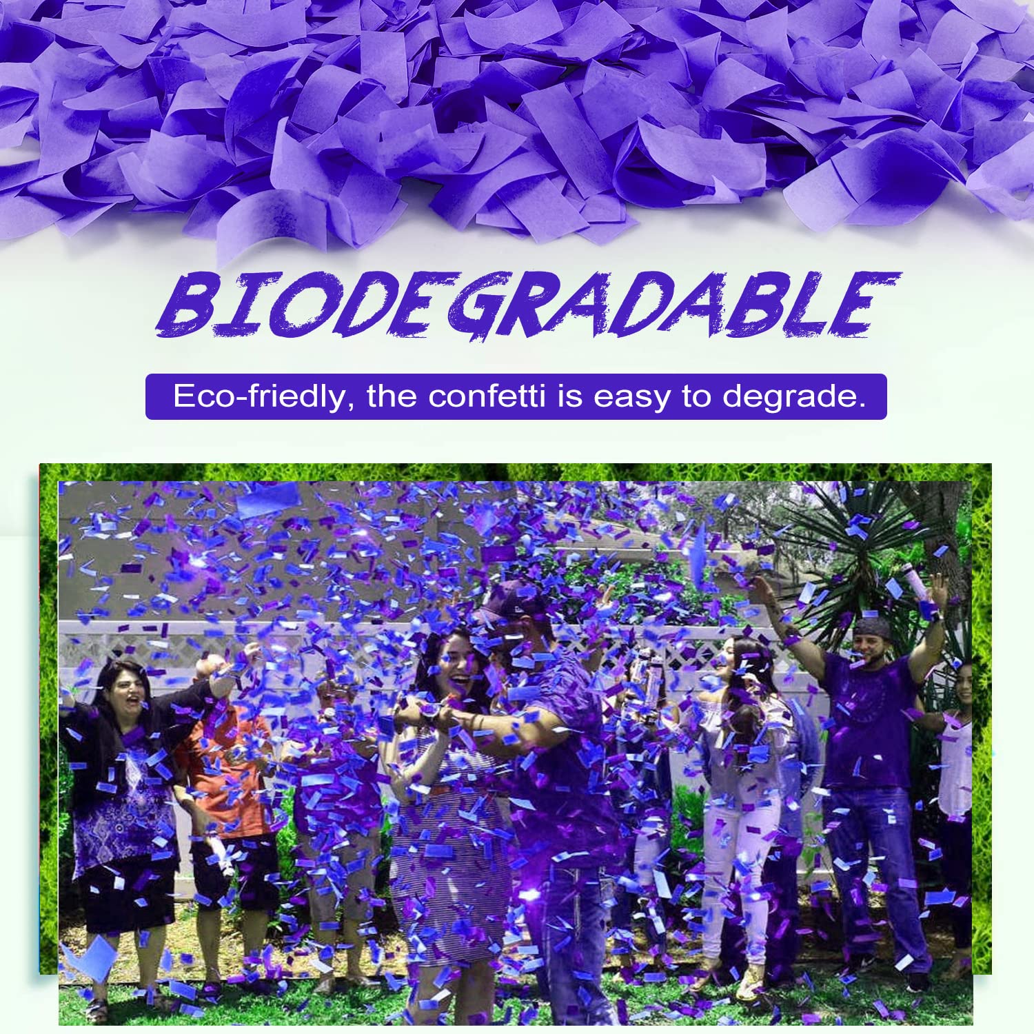 Snapklik.com : Violet Confetti Poppers, 15 Inch Purple Party Poppers ...