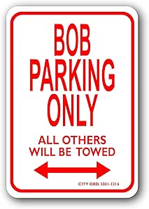 Amazon.com: Mini Parking Sign 6" x 9" Personalized Name Sign - Room ...