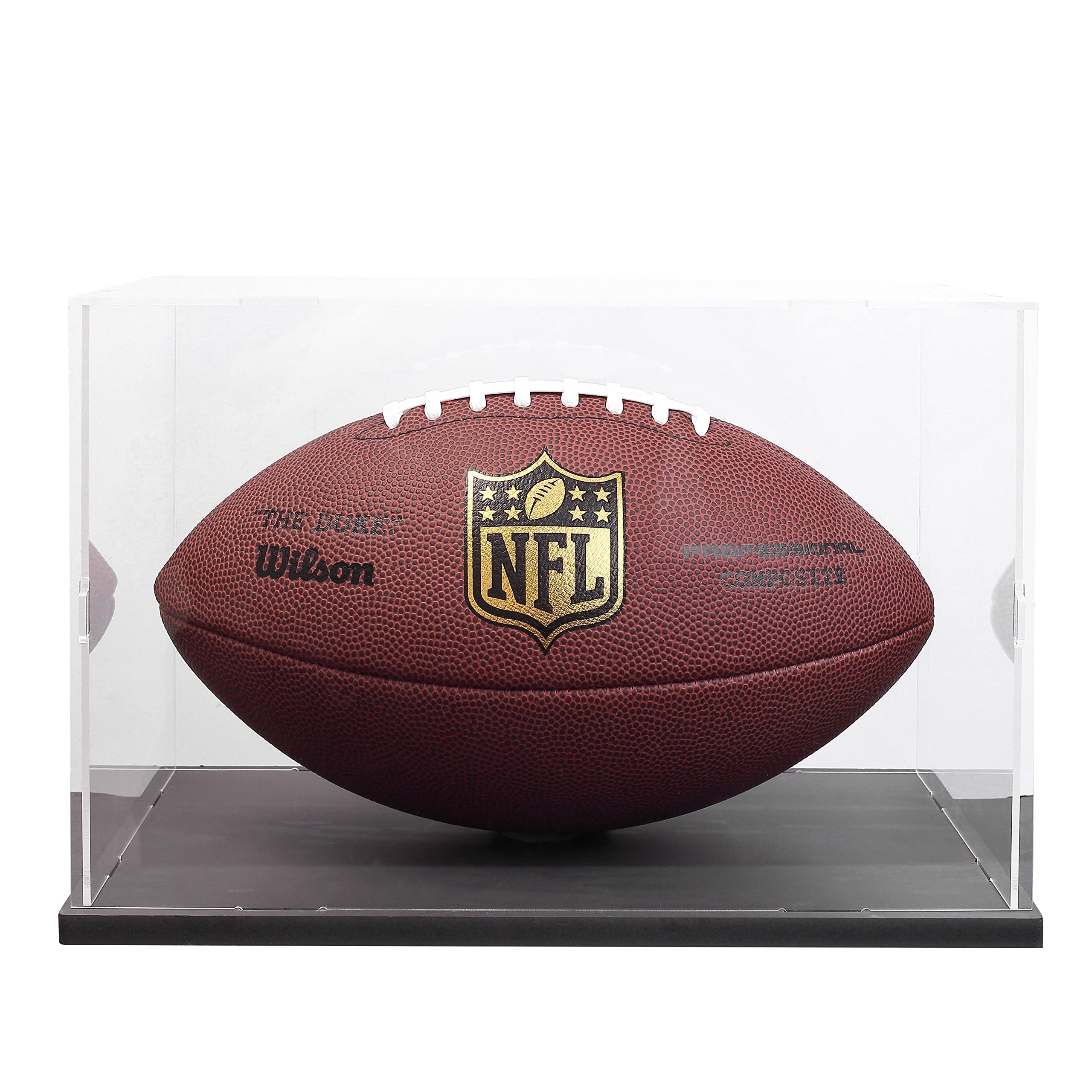 Upgraded Clear Acrylic Display Stand Football Box Display Case Assemble ...