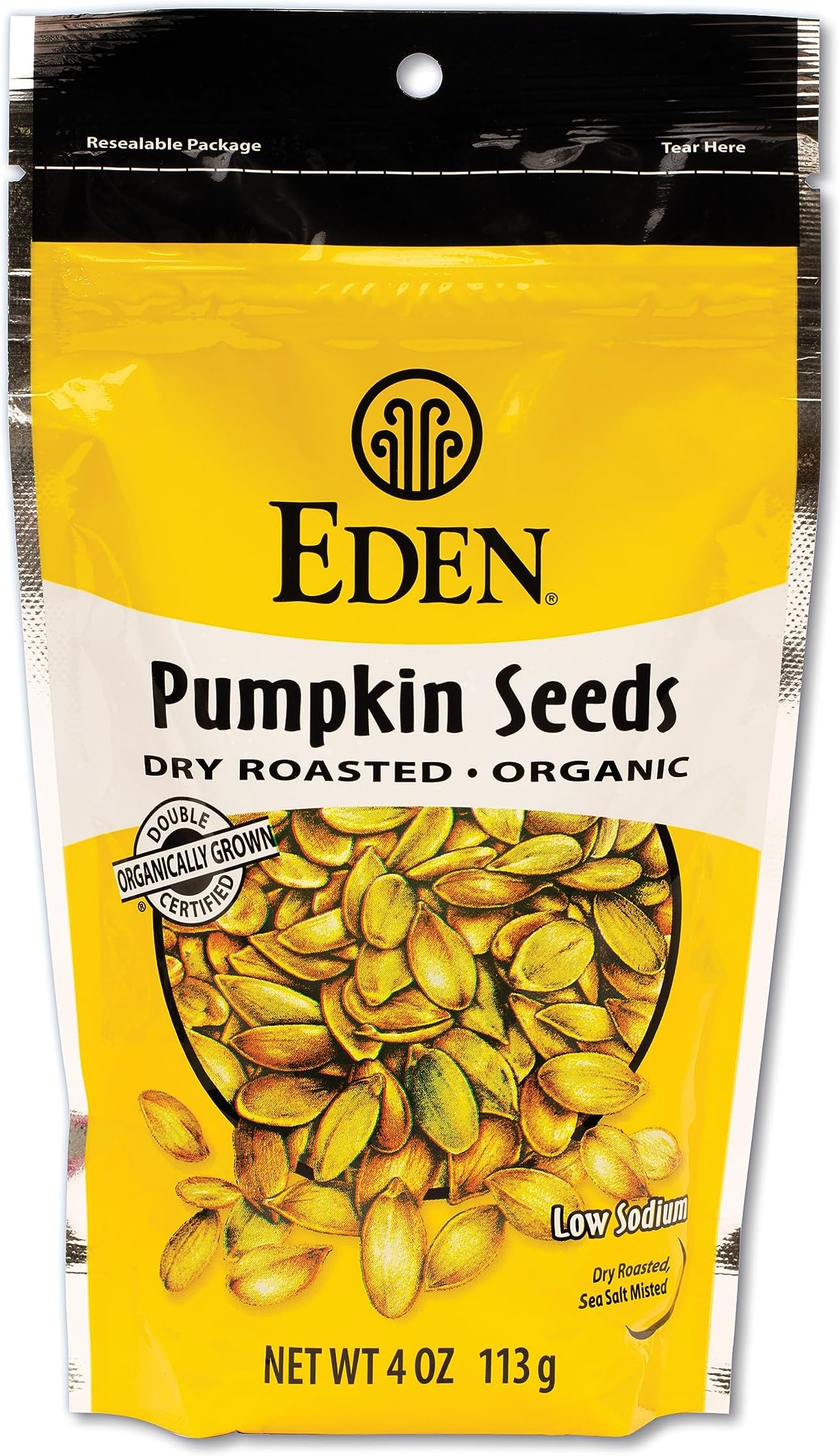 Amazon.com: Eden Organic Pumpkin Seeds, Dry Roasted, 4 Oz