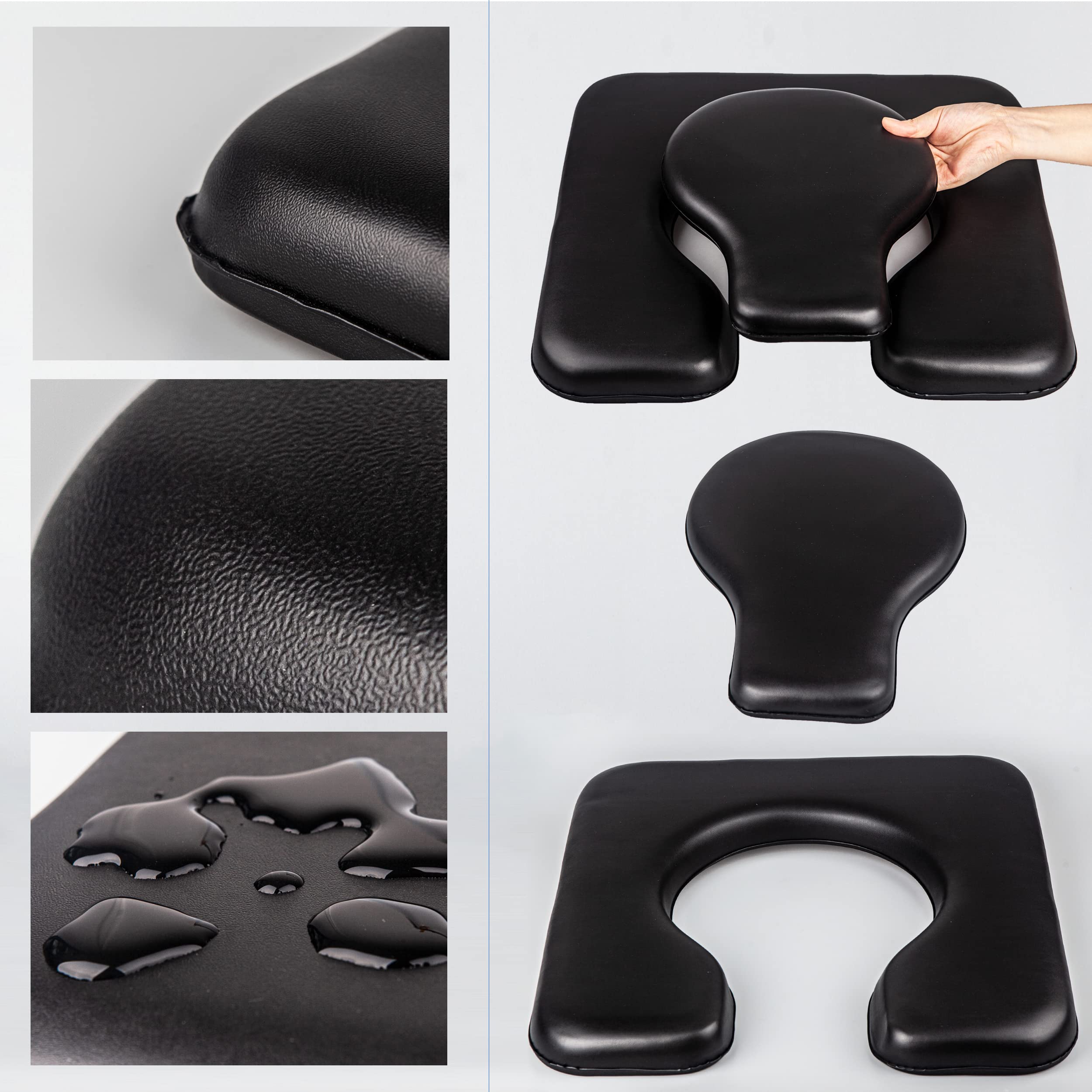 PU Commode Cushion Sponge Padded Commode Chair Cushion Toilet Seat ...