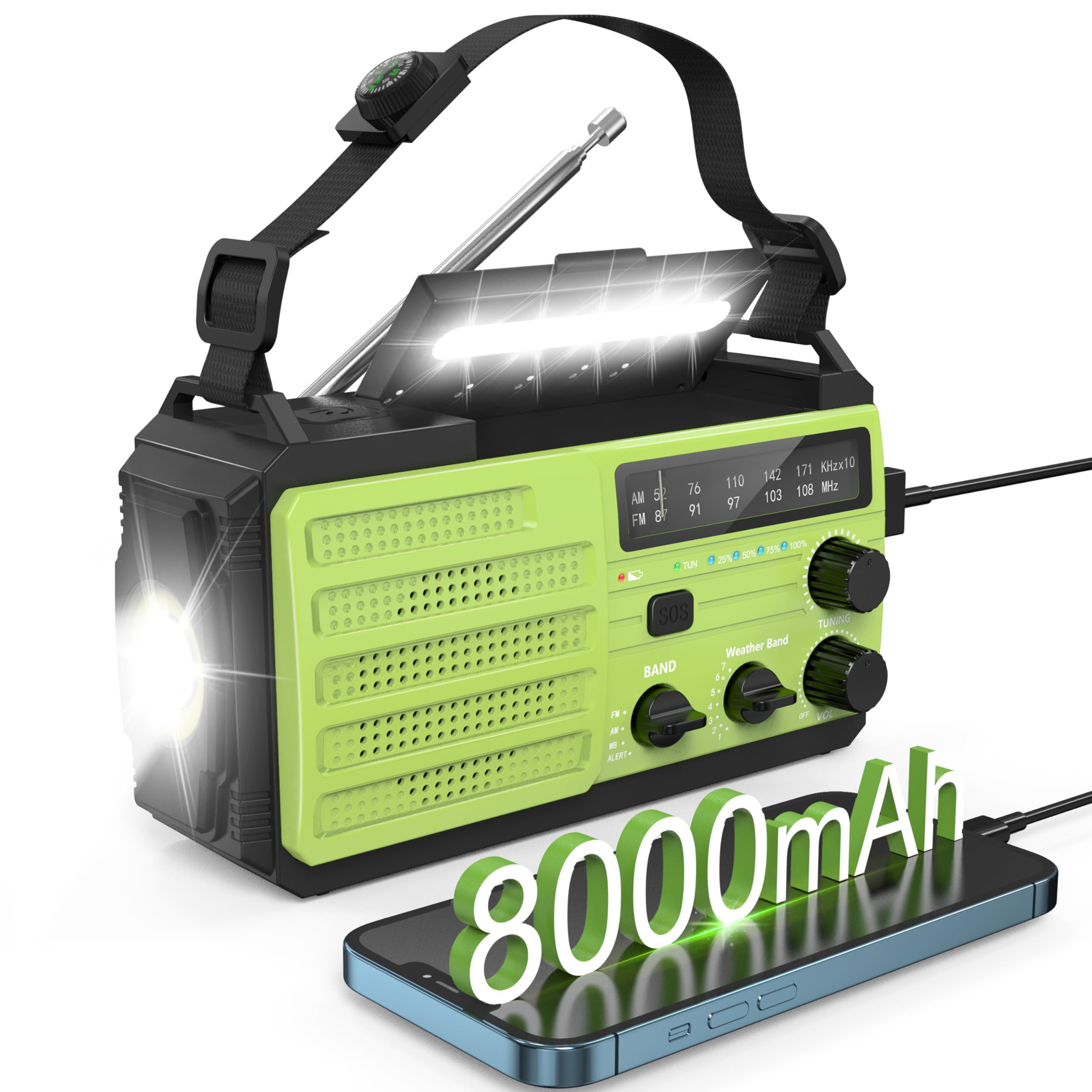 Hand Crank Emergency Radio Flashlight Dynamo Hand Crank Flashlight