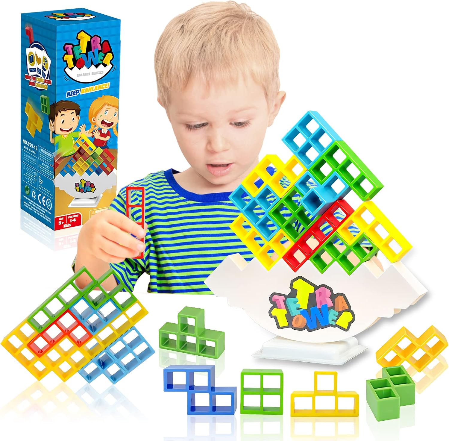Juego de equilibrio de Tetris de bloques apilables – Juegos de mesa ...
