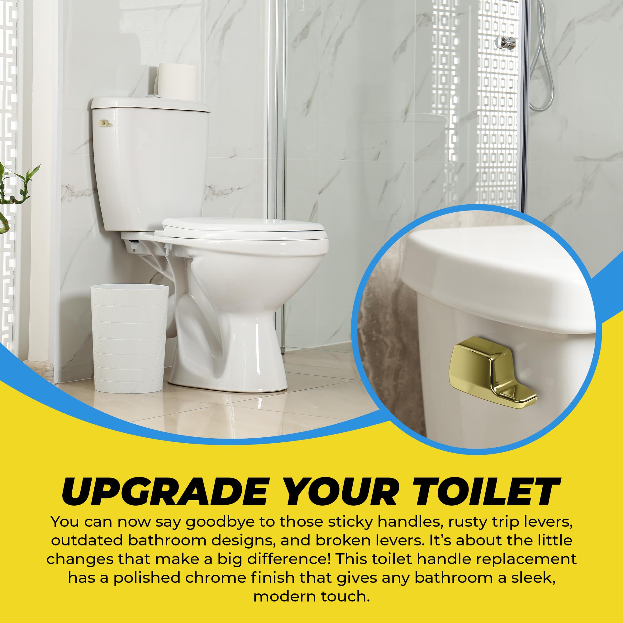 Snapklik.com : Universal Side Mount Toilet Handle Tank Flush Lever ...
