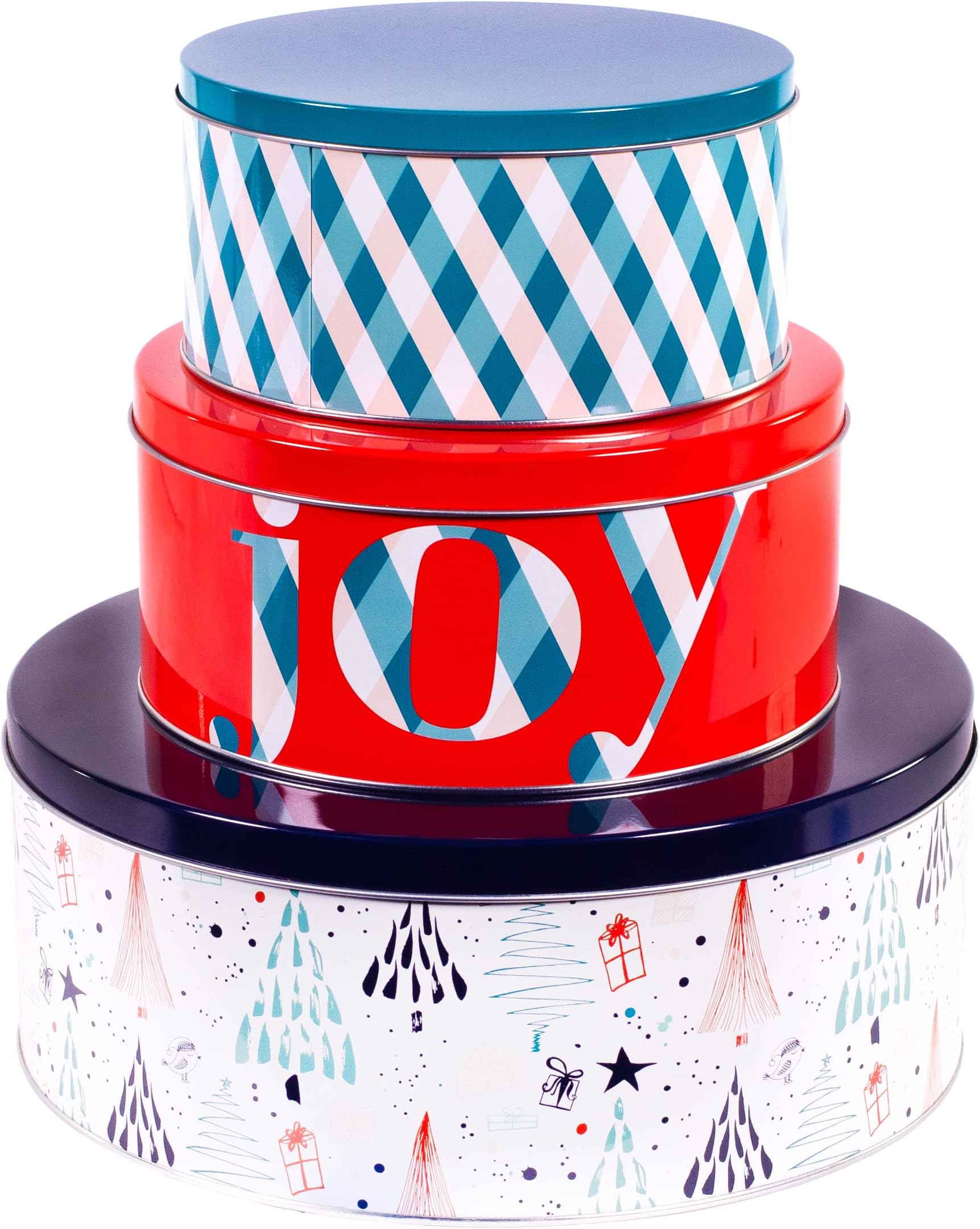 Amazon.com: 6PCS Christmas Cookie Tins with Lids for Giving, Christmas ...