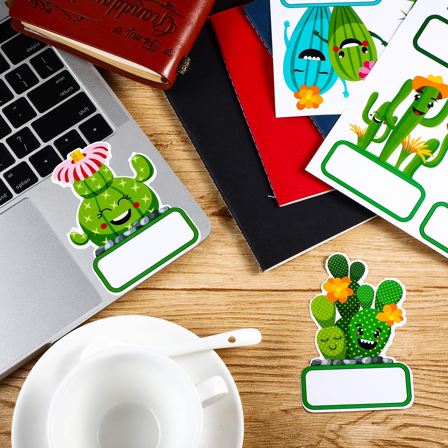 Stickers For Kids Classroom 120 Pcs Cactus Name Tags Stickers - Self ...