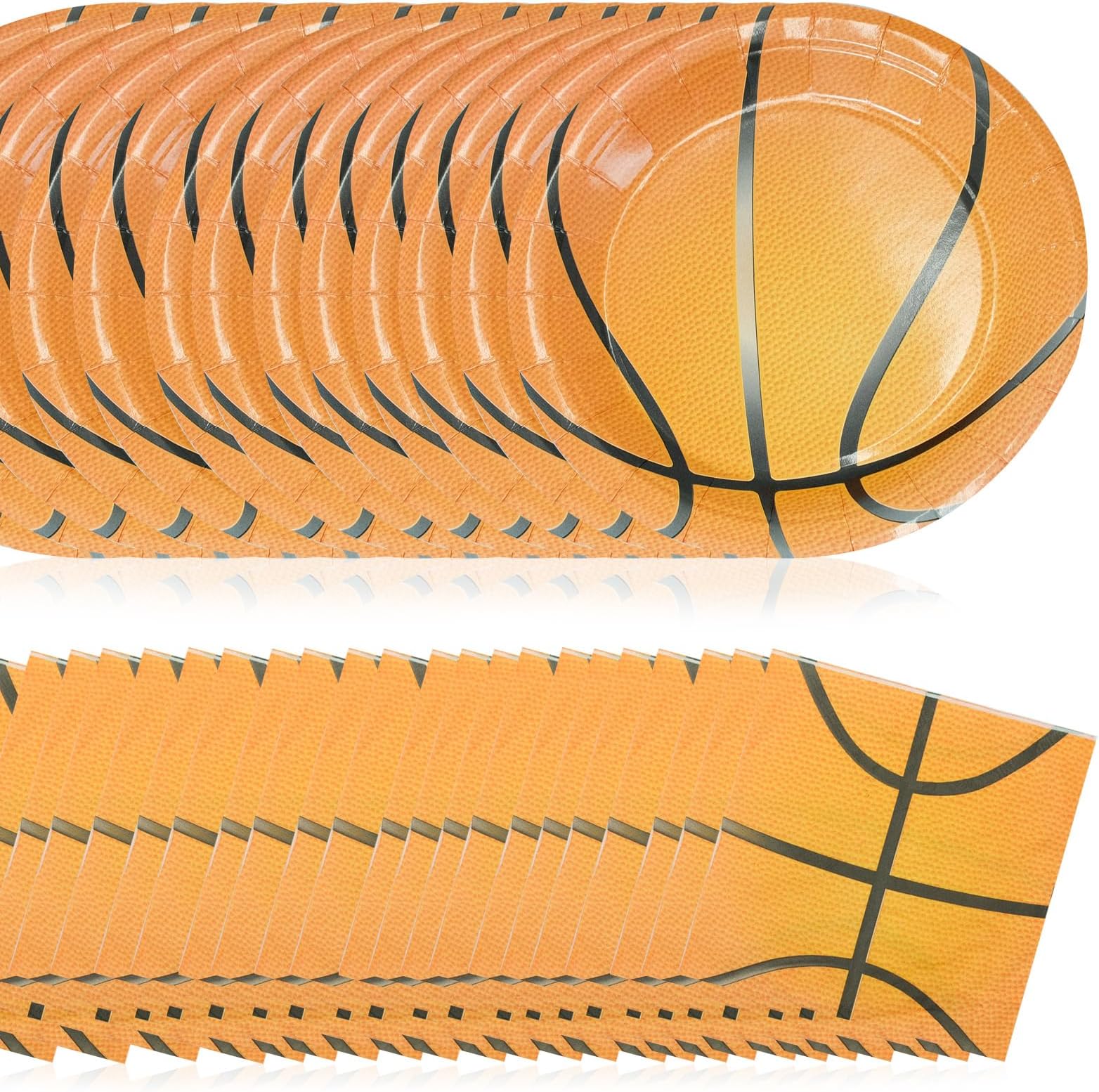 Amazon.com: 120 Pcs Basketball Party Supplies - 60 Pcs 7 Inch ...