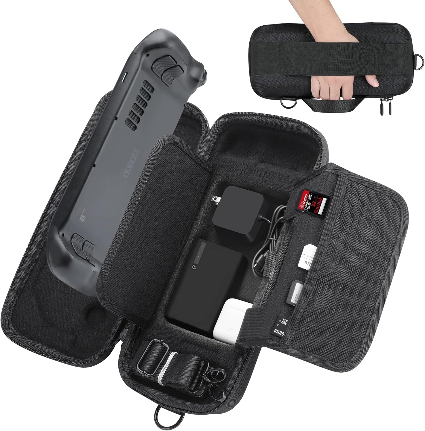 Buy Xiufavty Steam Deck Carrying Case with Backpack Sling Strap & Back ...