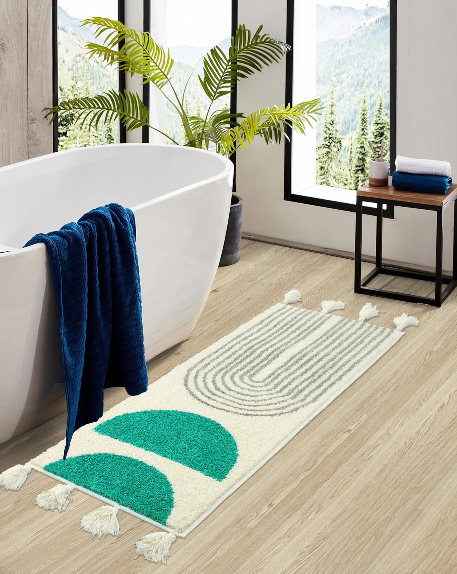 Amazon.com: Seavish Boho Bathroom Runner Rug 18"x47" Bath Mat for Tub ...