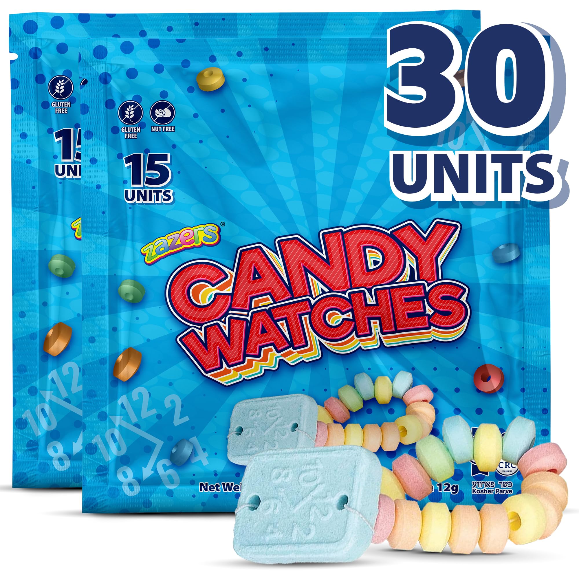 Amazon.com : 30 Candy Bracelet Watches Party Favors - Pack of 30 Blue ...
