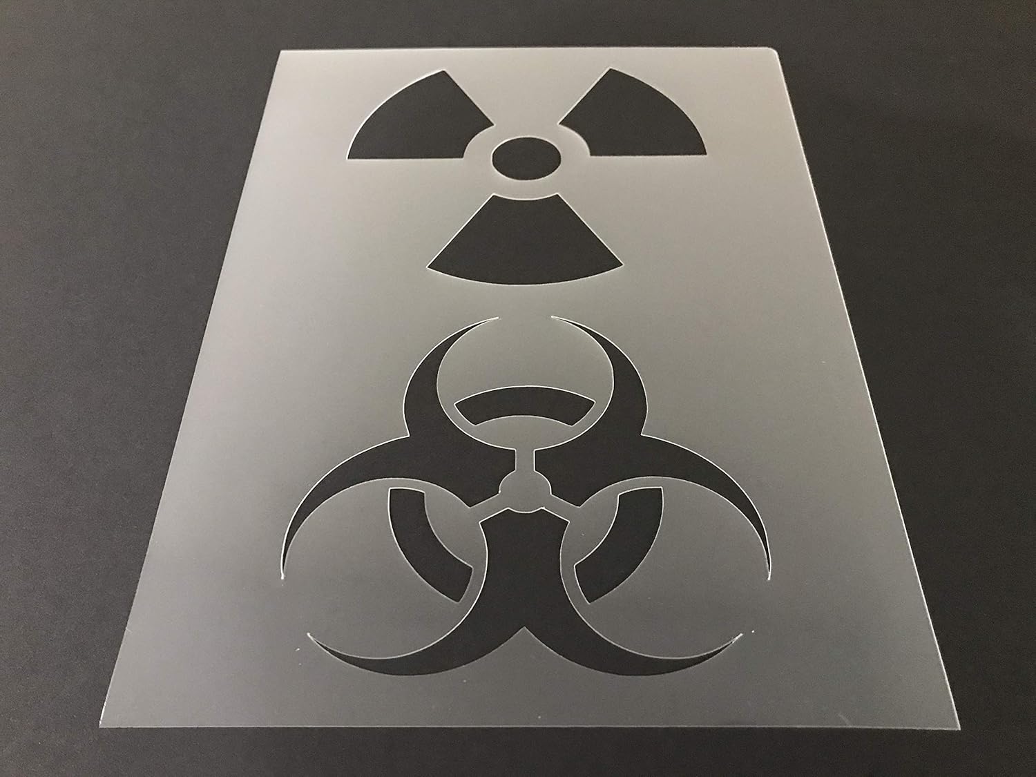 Amazon.com: Biohazard #3 Stencil Reusable 10 mil Thick 8in x 10.5in ...