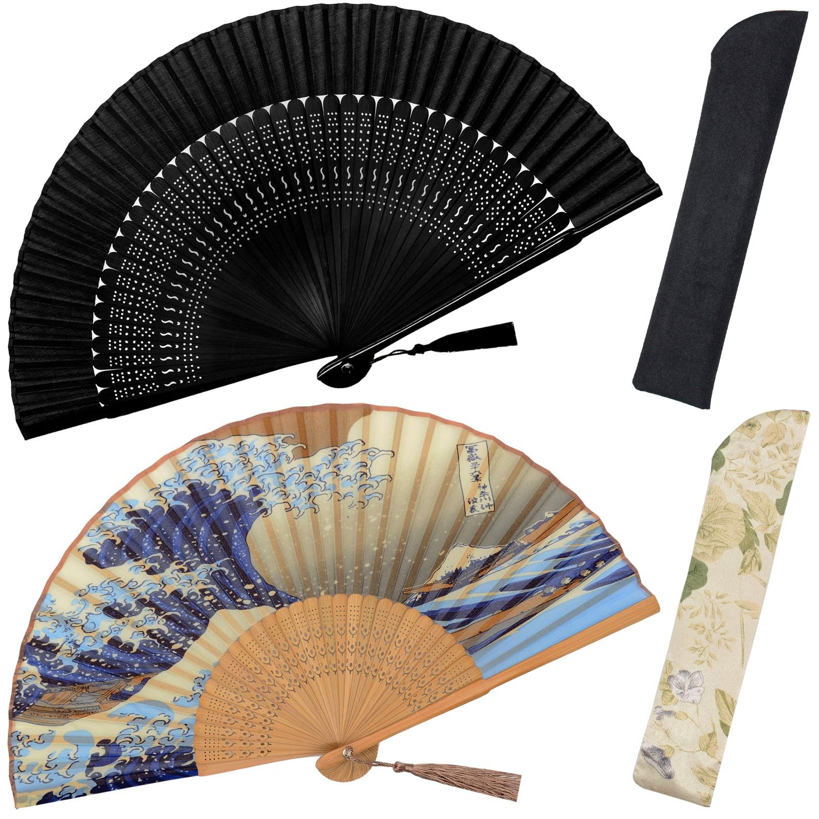 Amazon.com: Zolee Folding Hand Fans for Women - Foldable Chinese ...