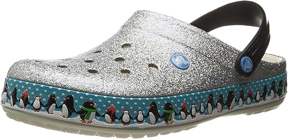 Amazon | crocs レディース Crocband Penguins Clog カラー: ホワイト | Crocs | クロッグ・サボ