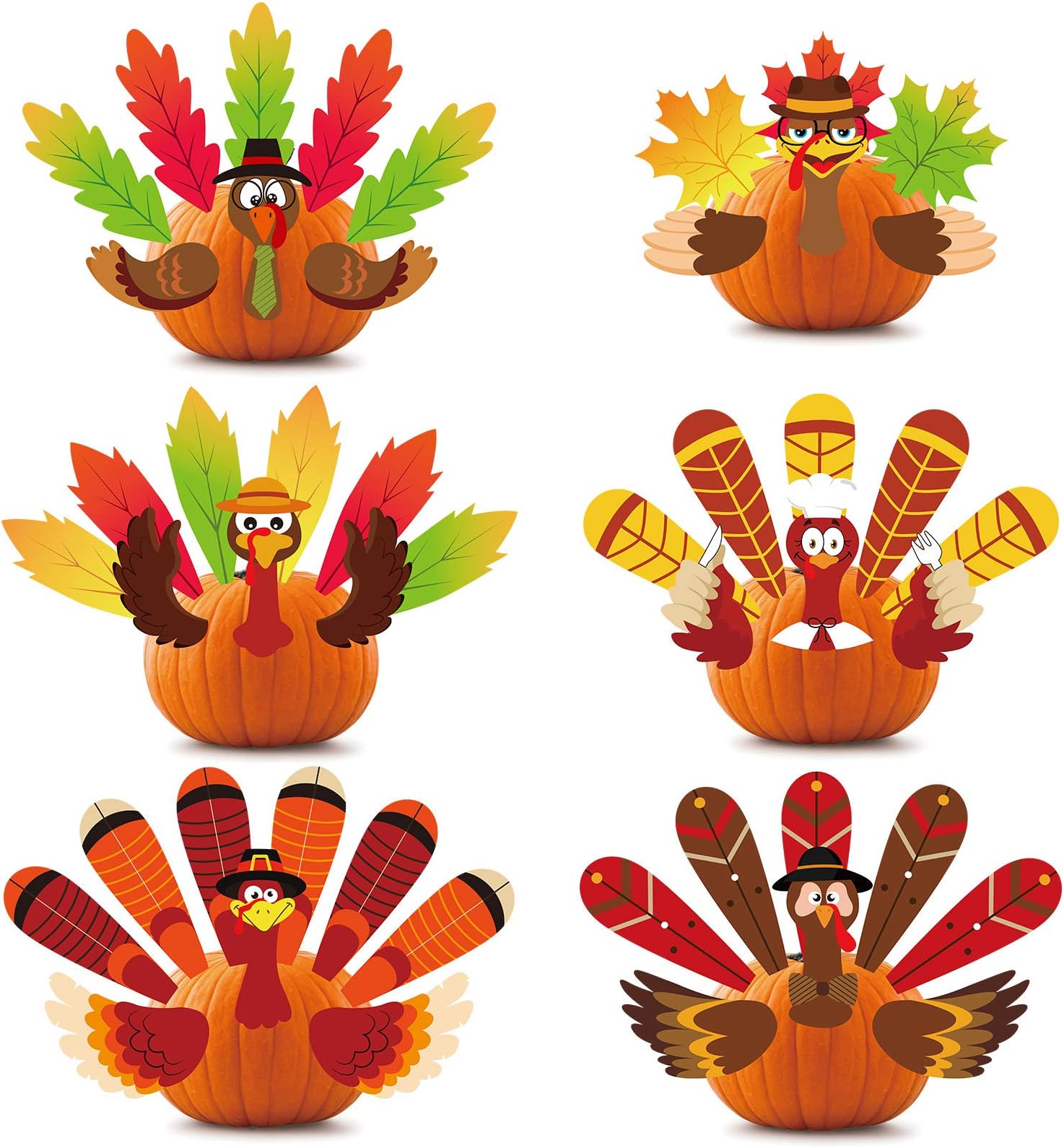 Amazon.com: 202-Piece Thanksgiving Pumpkin Turkey Making Kit - Large ...