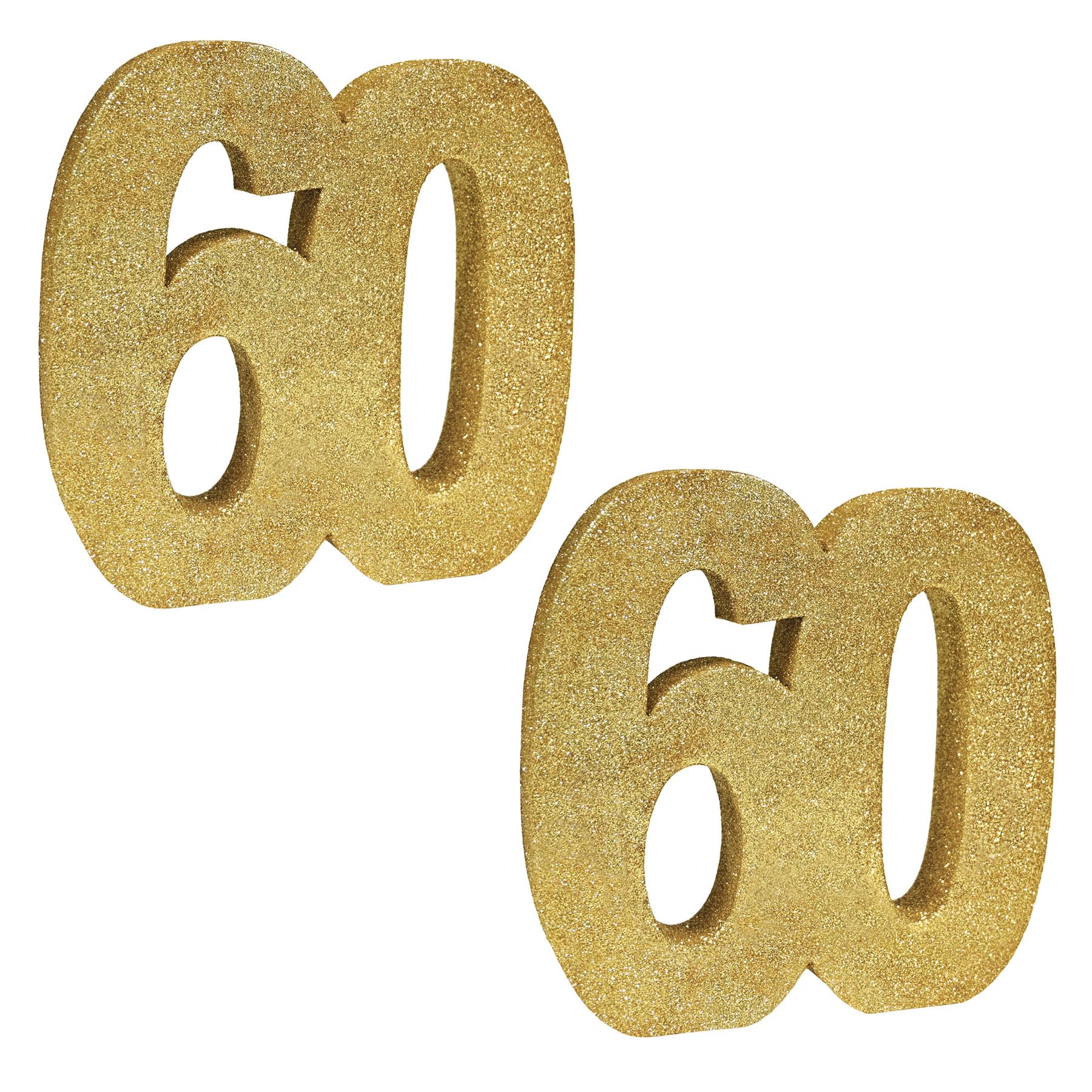 Amazon.com: Beistle 3-D Number 60 Centerpiece, 8" x 8" x 1"- Gold ...