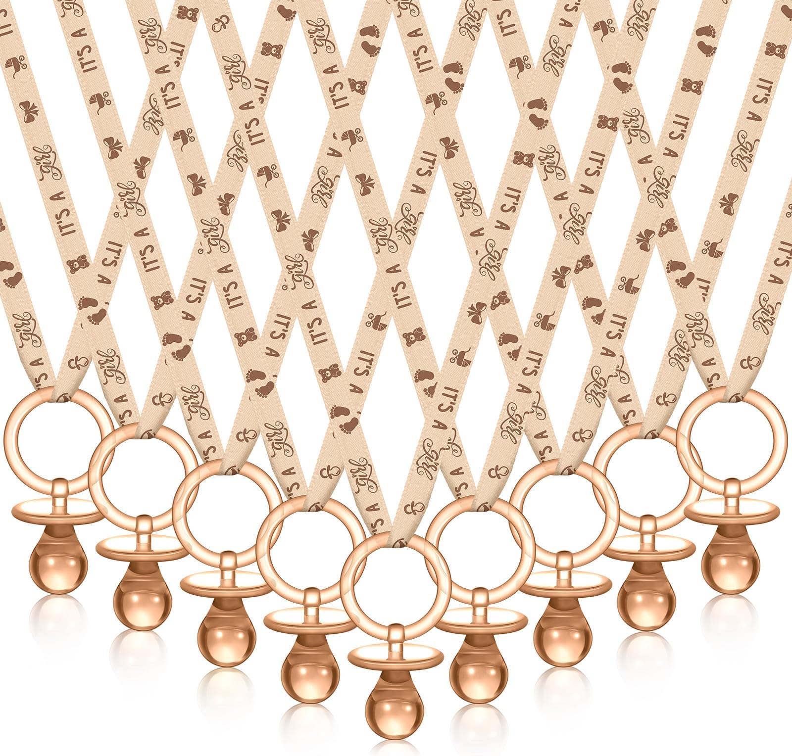 Amazon.com : Geiserailie 36 Pcs Baby Shower Pacifiers Necklace Acrylic ...