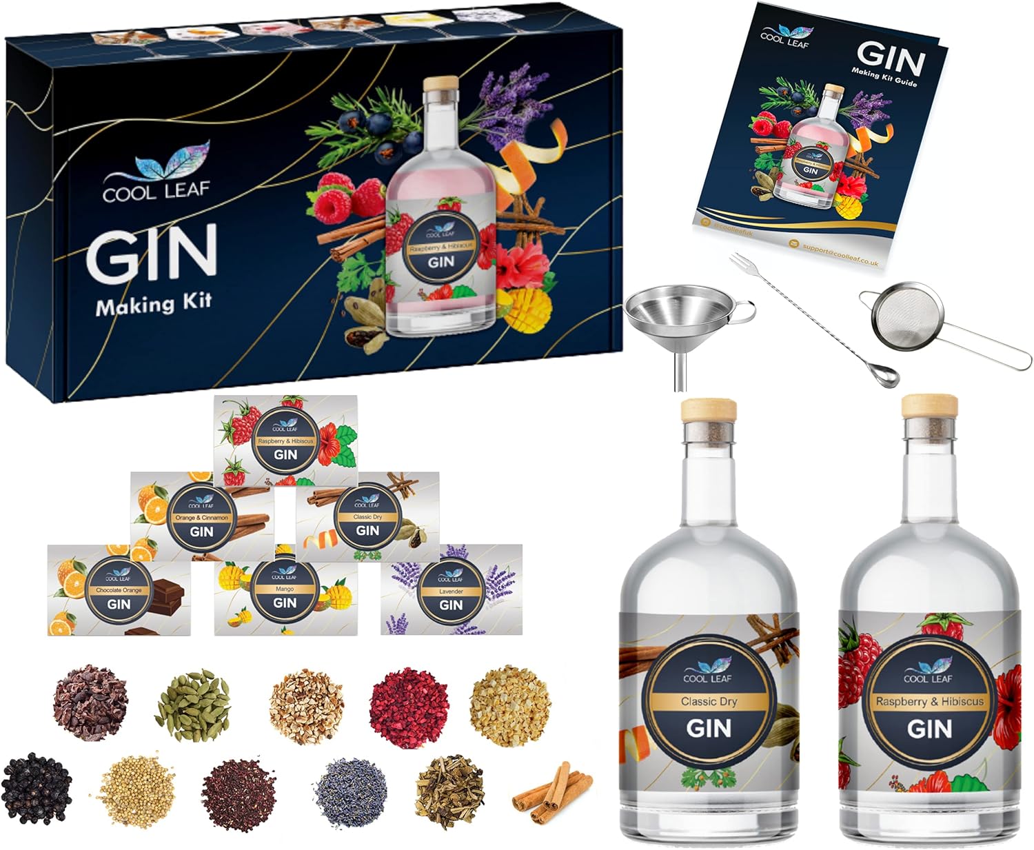 Cool Leaf Gin Making Kit – Perfect Gin Gift Set for Men & Women | 11 ...