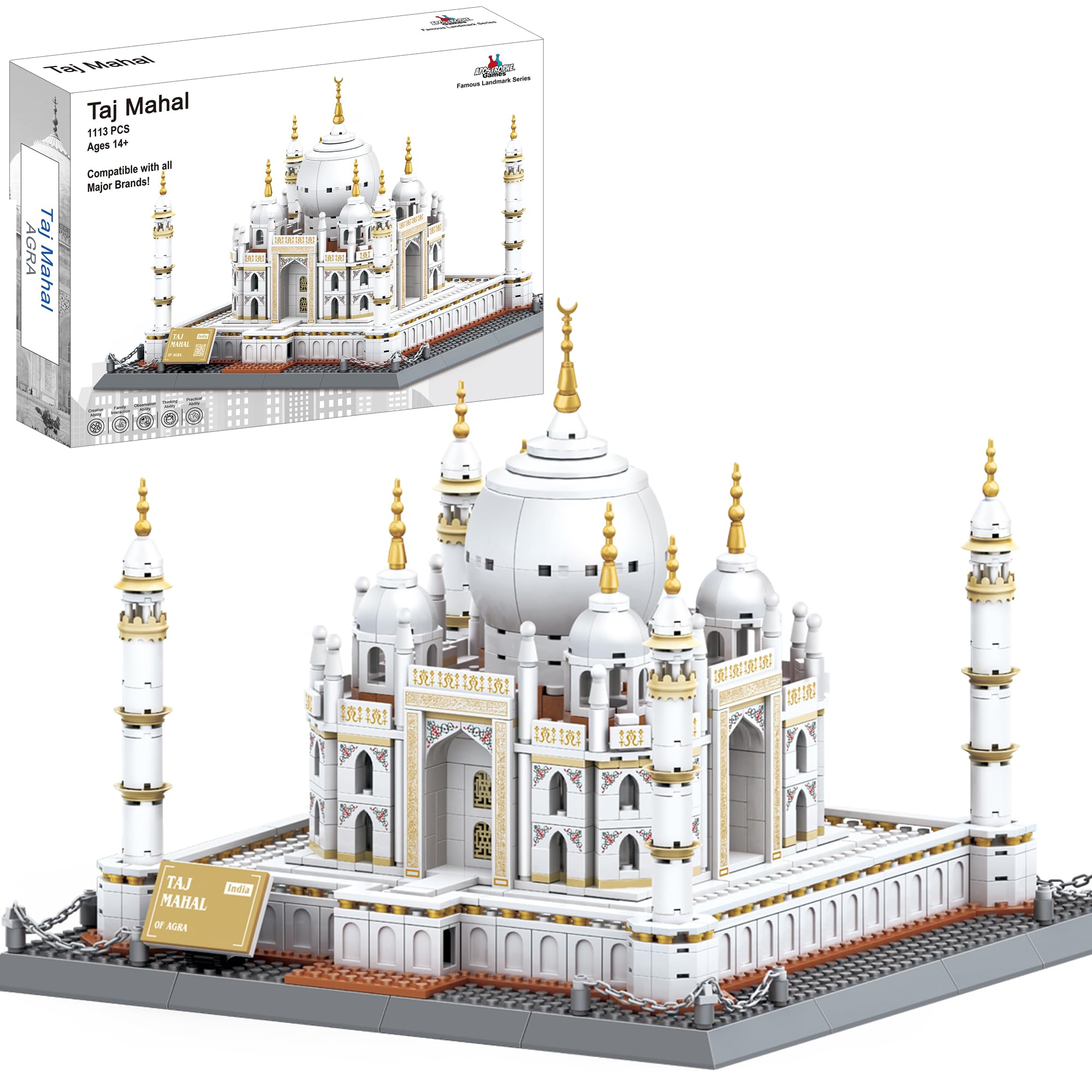 Snapklik.com : Apostrophe Games Taj Mahal Building Block Set