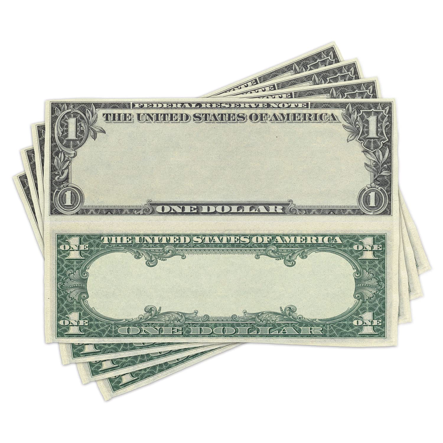 Blank 1 Dollar Bill Template