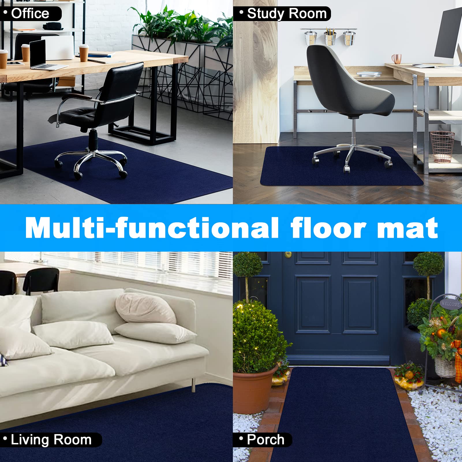 Snapklik.com : Edging Office Chair Mat For Hardwood & Title Floor, 55 ...