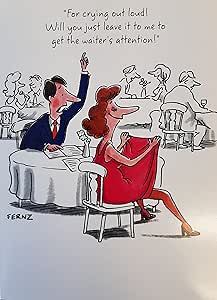 Barbara Waiter's Attention Funny Birthday Greeting Card Fernz Humour ...