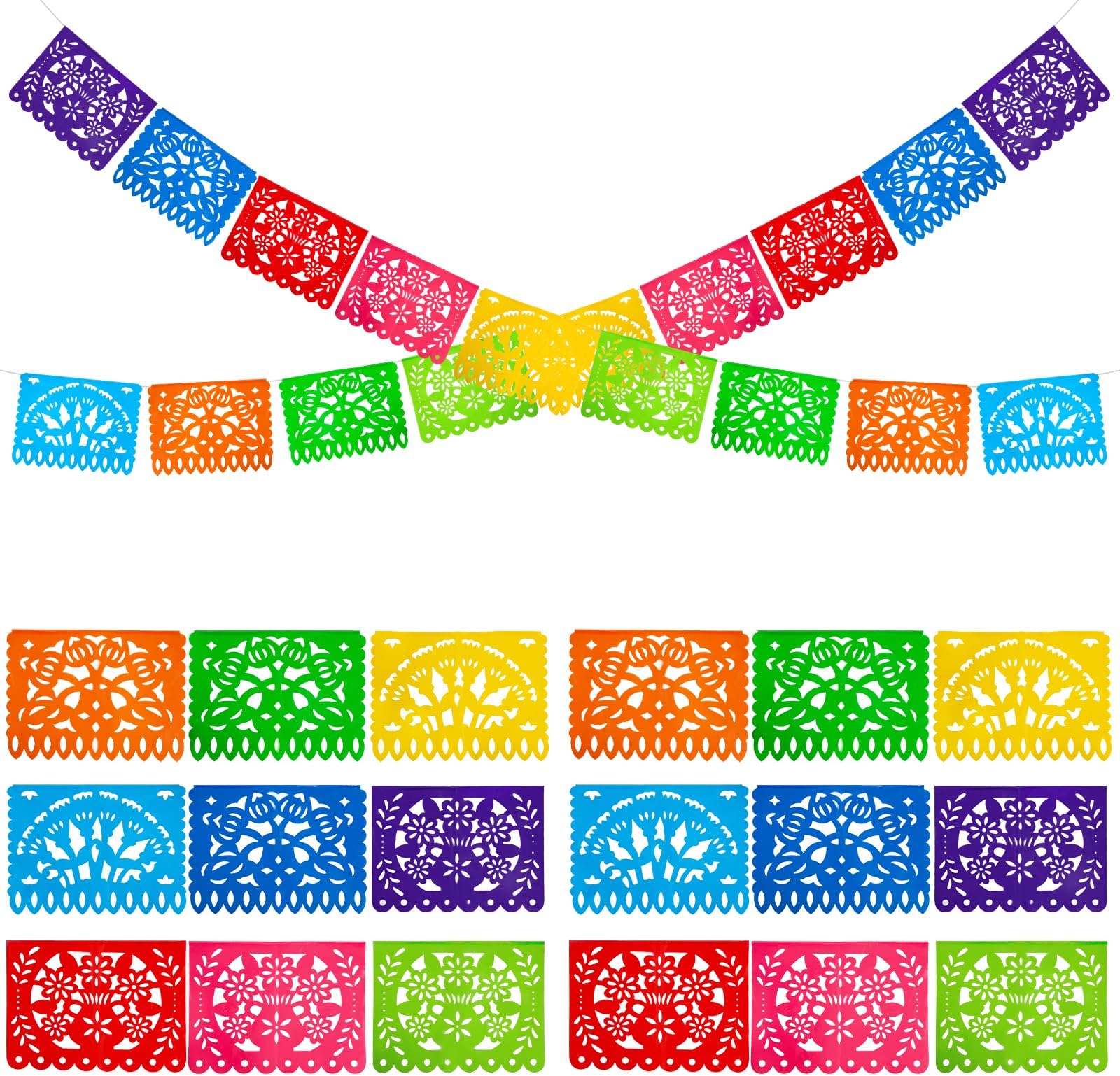 Amazon.com: Día de Los Muertos Papel Picado Banner for Day of The Dead ...