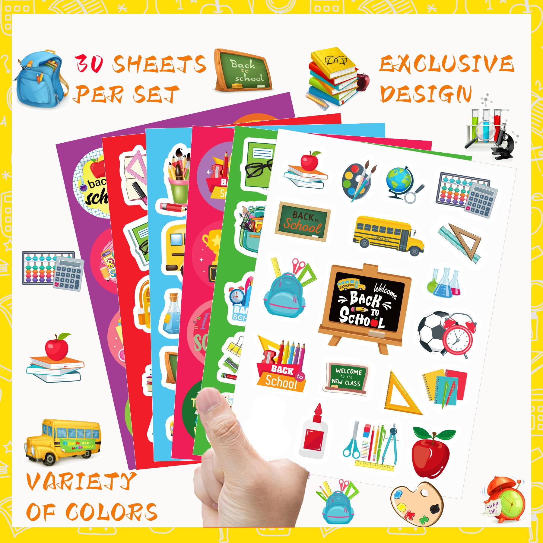 Snapklik.com : Back To School Stickers For Kids 480PCS First Day Of ...