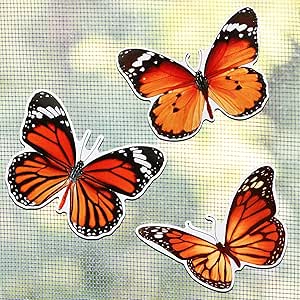 Fiada 6 Pcs Butterfly Screen Door Magnets Flexible Double Sided Door ...
