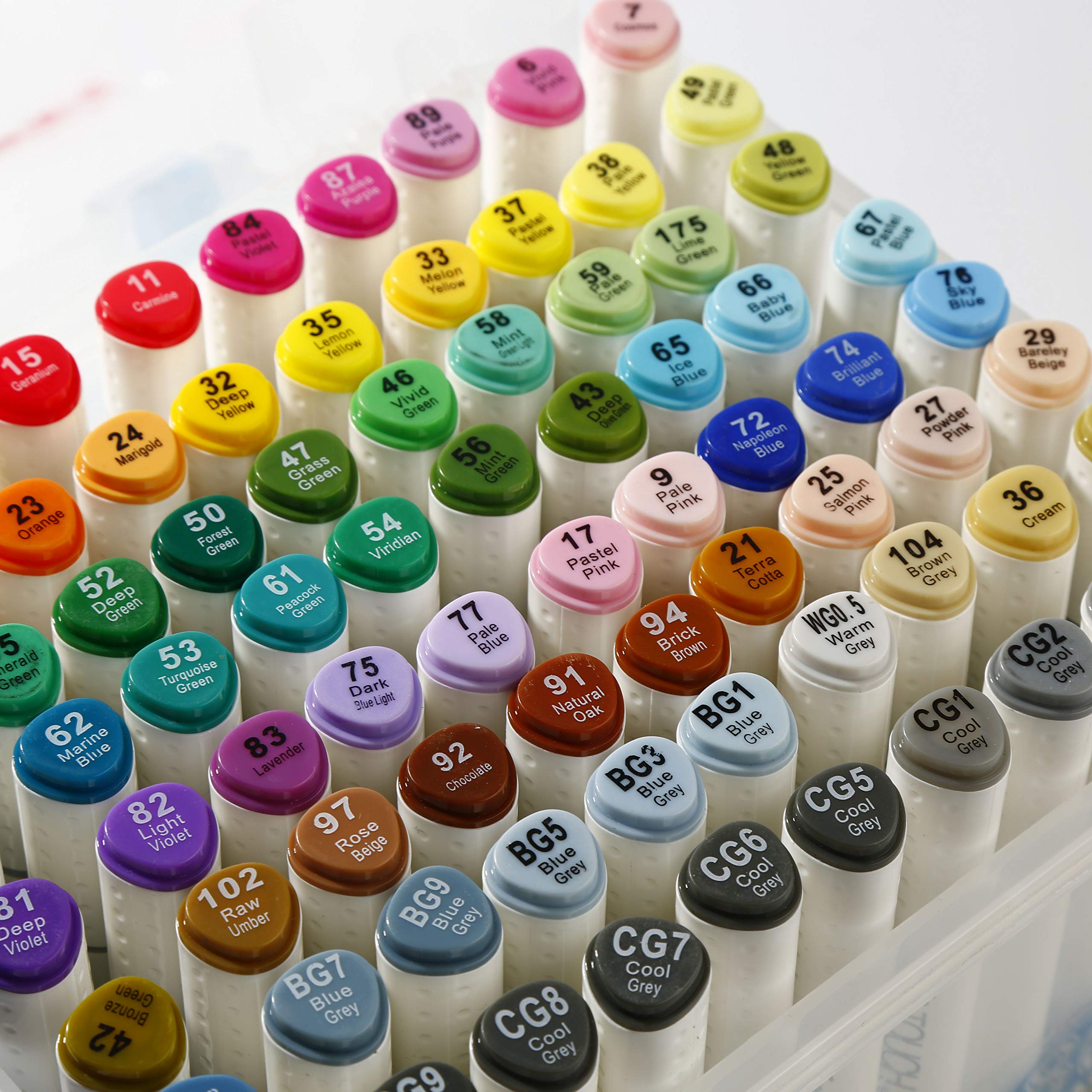 Superior 48 Colors Art Markers Set Dual Heads Broad Fine Point with PP ...