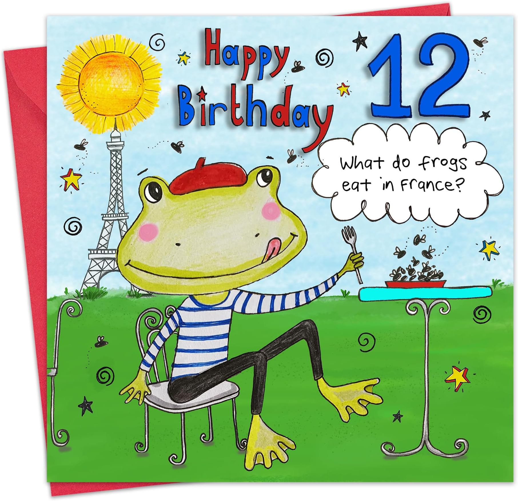 Twizler Carte d'anniversaire pour 12 ans – Carte d'anniversaire amusante pour enfants – Carte d ...
