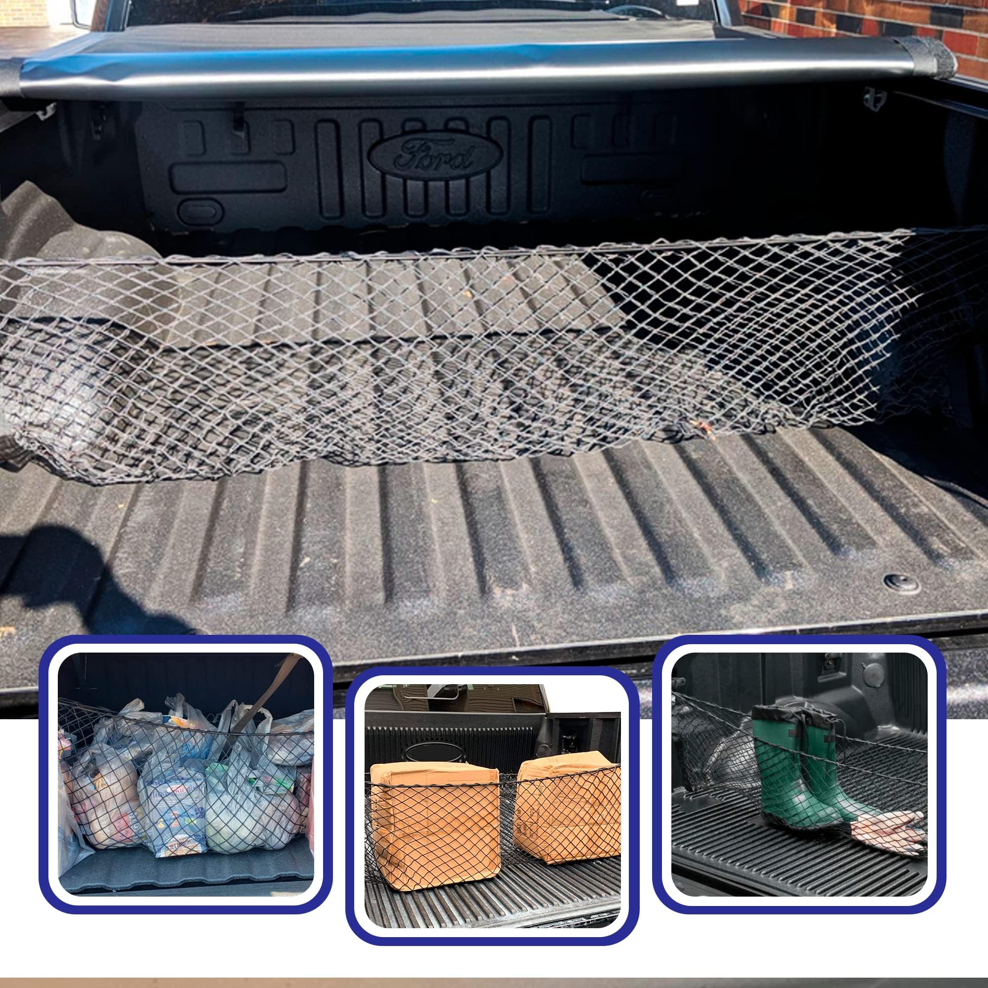 Amazon.com: Envelope Style Trunk Mesh Cargo Net For Ford F150 2015 ...