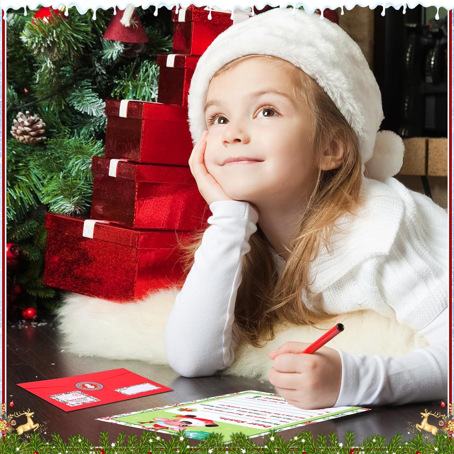 Juego de 75 cartas a Santa para escribir listas de deseos de Navidad ...