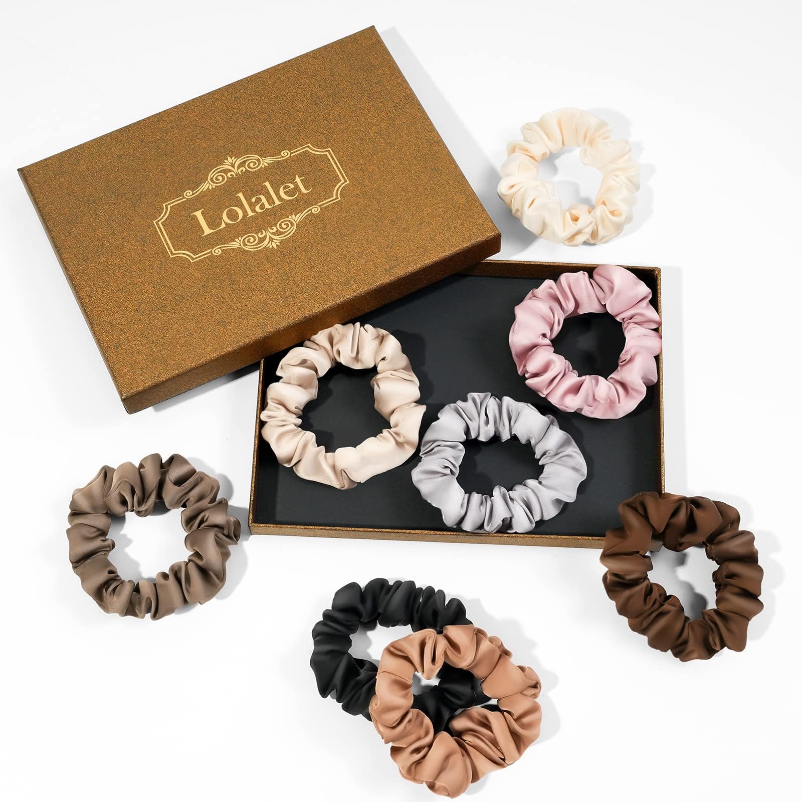 Amazon.com : 10 Pack Assorted Color Small Velvet Scrunchies for Thin ...